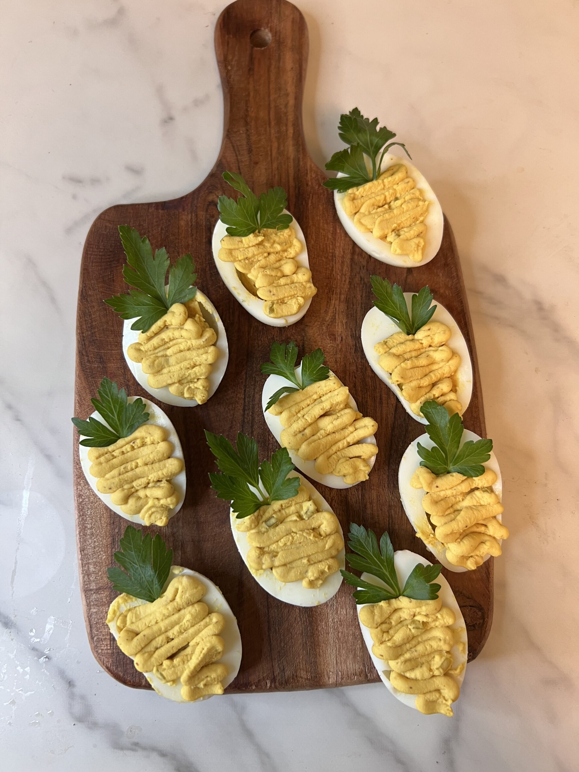 Easter Carrot Deviled Eggs Made Easy - Mornings with Mags